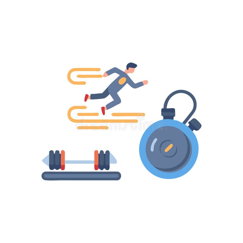 Weighted Sprint Resistance Training Kit for Speed Stock Illustration ...
