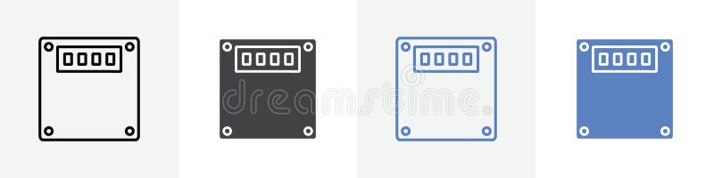 Weighting Scale Icon Vector Set Use for Web Stock Vector - Illustration ...