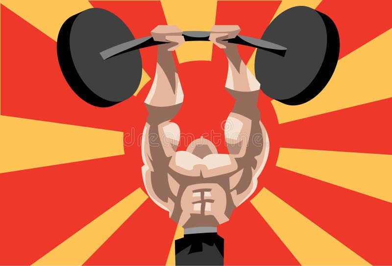 Weightlifting is a Herculean Task Stock Illustration - Illustration of ...