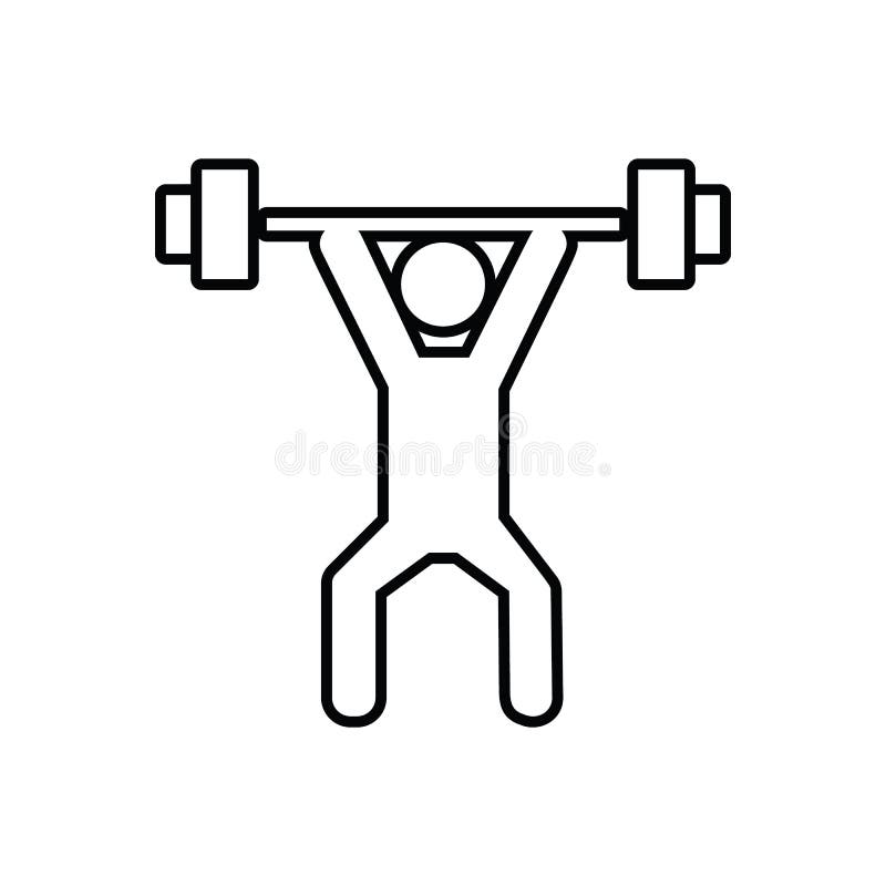 Weightlifting Icon in Simple Style Stock Vector - Illustration of ...