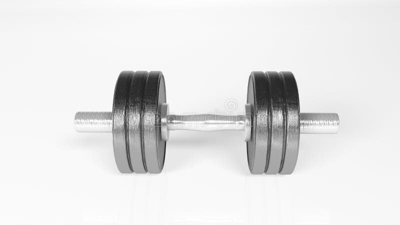 Weights, Adjustable Barbell Set, Sports Equipment Isolated on White ...
