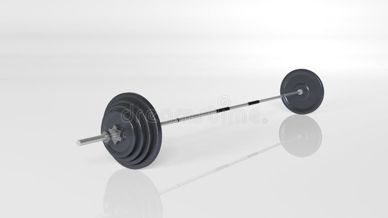 Weights, Adjustable Barbell Set, Sports Equipment Isolated on White ...