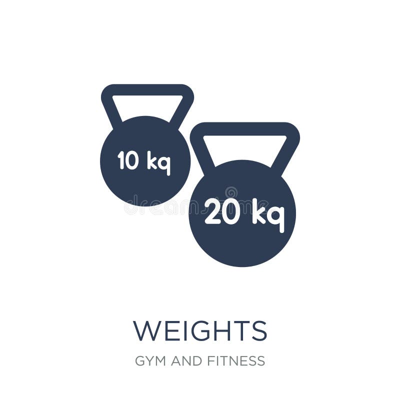 Weights Icon. Trendy Flat Vector Weights Icon on White Background from Gym and Fitness ...