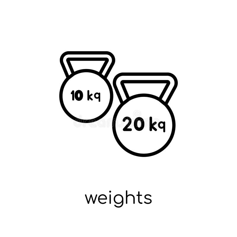 Weights Linear Icon. Modern Outline Weights Logo Concept on Whit Stock ...