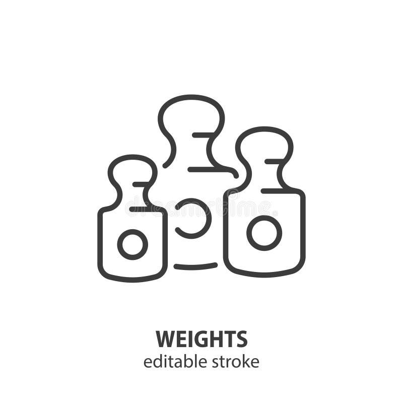 Weights Line Icon. Mass Symbol. Vector Illustration Stock Vector ...