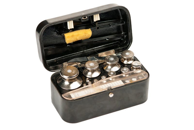 Weights of Various Sizes in the Box Stock Image - Image of strong ...