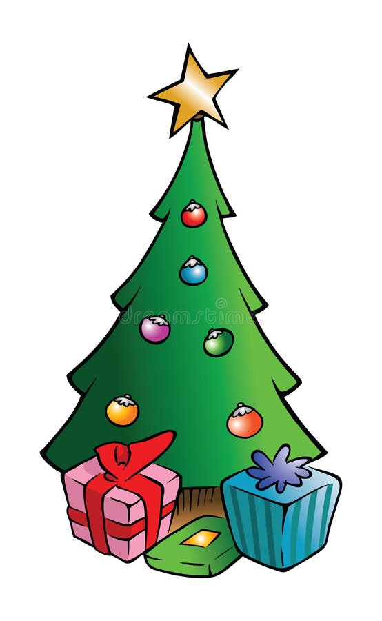 Tannenbaum vektor abbildung. Illustration von weihnachten - 12956059