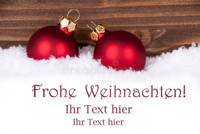 Weihnachtsgrüße im Schnee stockbild. Bild von kugeln - 45255669