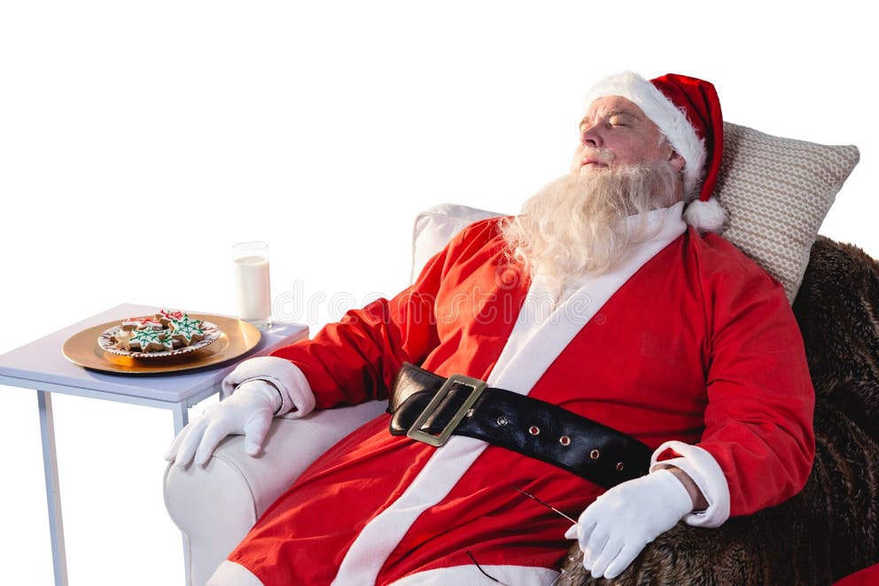 Weihnachtsmann, Der Auf Sofa Sich Entspannt Stockfoto - Bild von ...