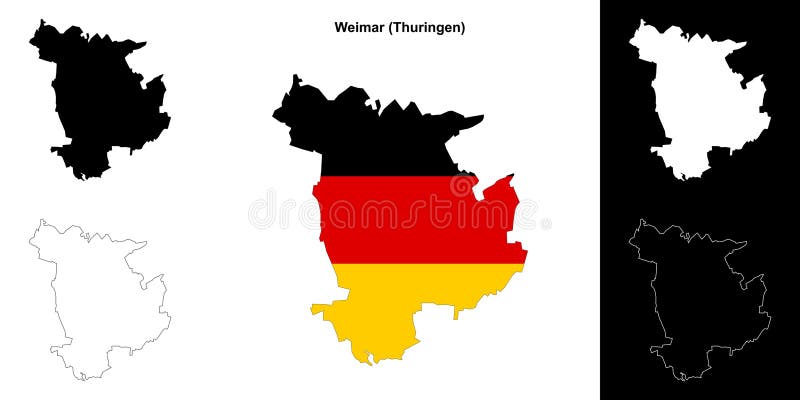 Weimar outline map stock vector. Illustration of outline - 335046342