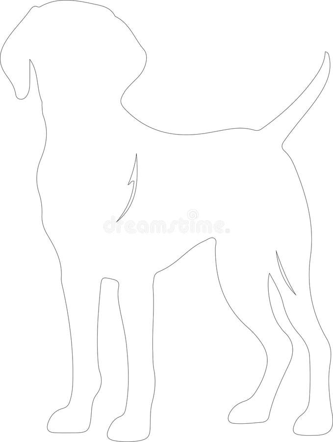 Weimaraner Outline Outline Silhouette Generative Ai Stock Vector ...