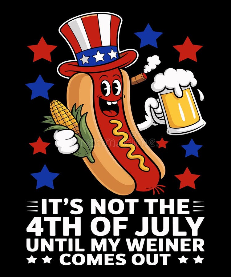 Weiner Comes Out T-Shirt stock vector. Illustration of casual - 383216886