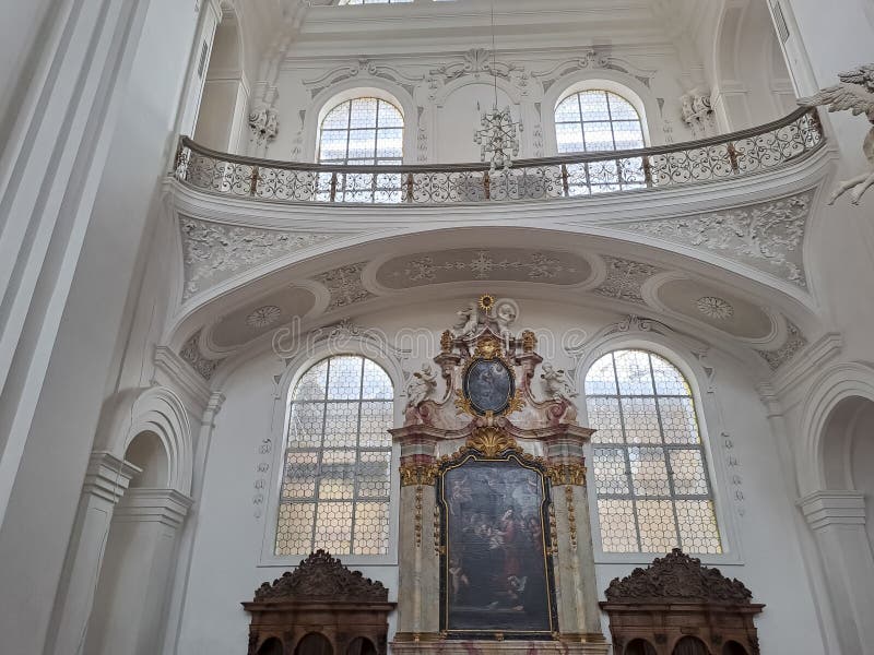 Interior Decoration of St. Martin S Basilica in Weingarten Editorial ...