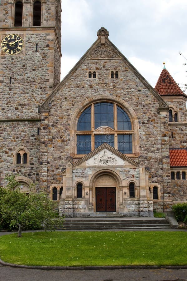 Green Grass in Front of Church in Weinheim Editorial Stock Image ...