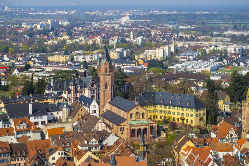 View of the Windeck Castle Ruins Stock Image - Image of background ...