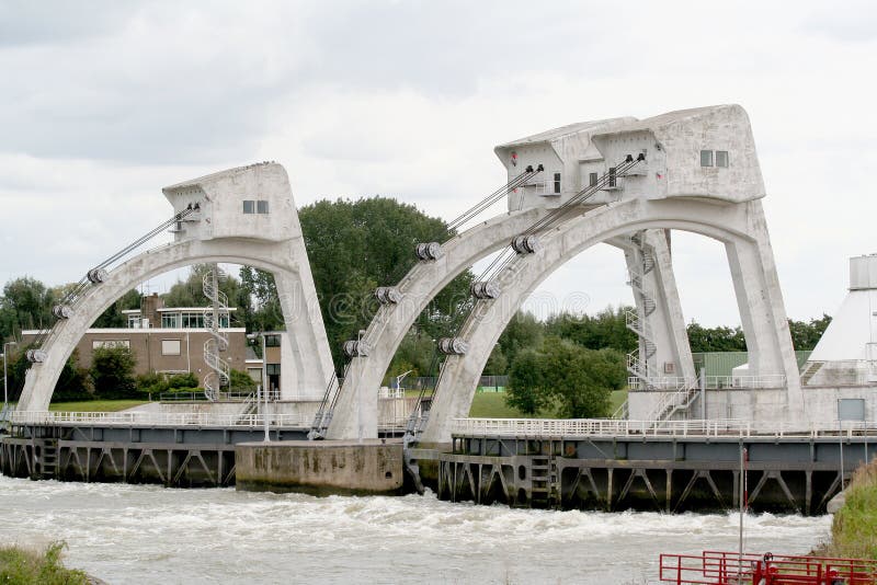 Weir and Lock Complex, Hagestein Stock Photo - Image of utrecht, lock ...