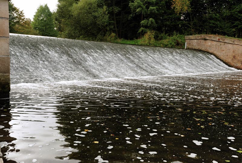 Weir on the river stock image. Image of river, waterfall - 90892221