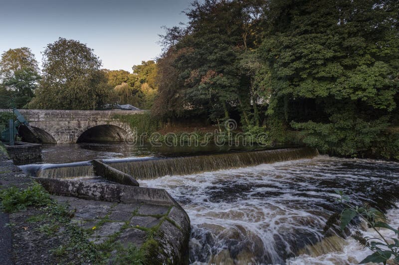 The Weir on the River Tavy at Tavistock Stock Image - Image of outdoor ...