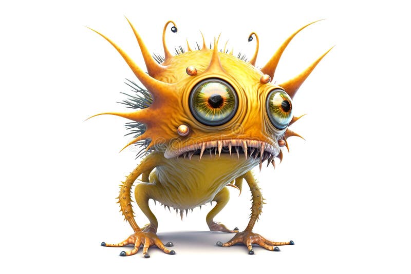 Weird Alien Frog Isolated on White, Fantasy Illustration Generated by ...