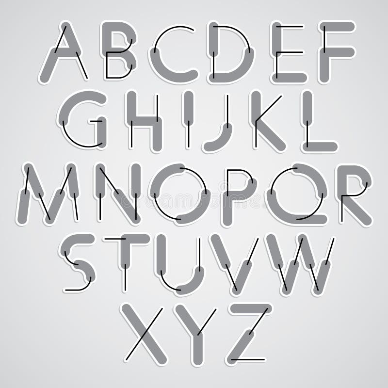 Weird Constructor Font, Vector Alphabet Letters. Stock Vector ...