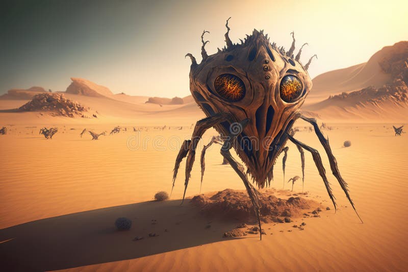 Weird Alien Creature Family, Fantasy Illustration Generated by AI Stock ...