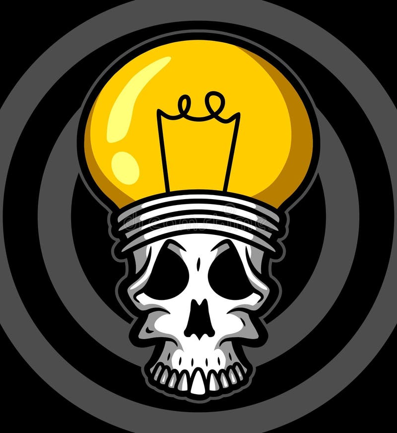 Weird head skull stock vector. Illustration of bone - 264409704