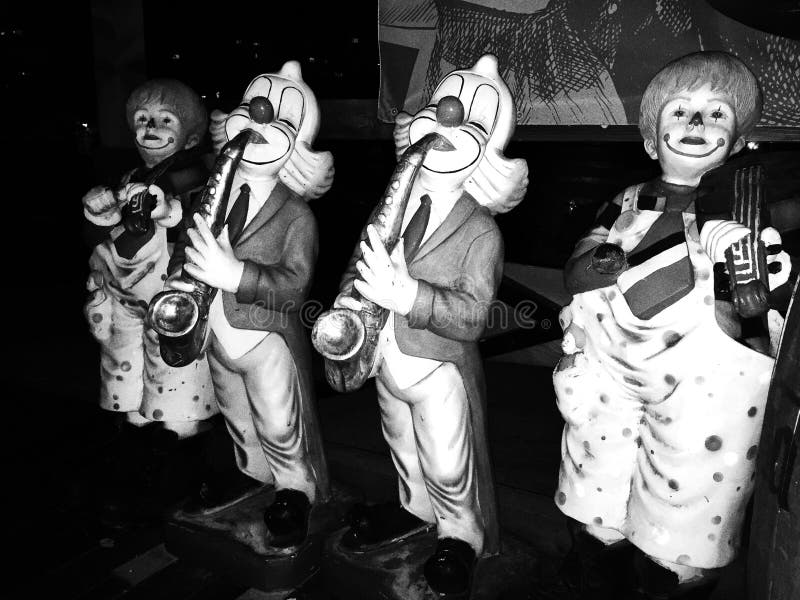 Weird Scary Clowns in the Darkness Editorial Stock Image - Image of ...