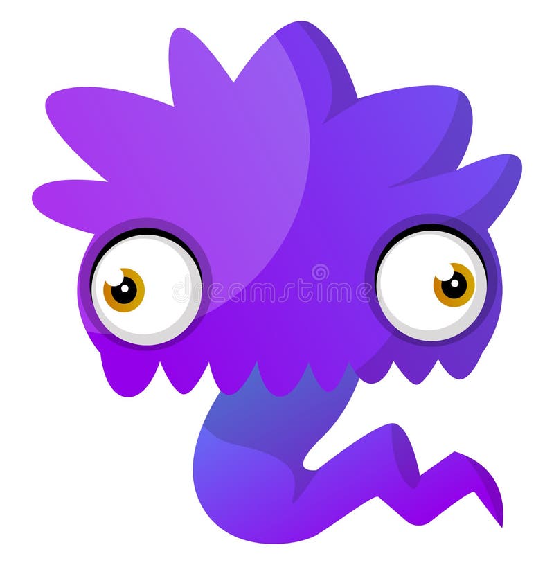 Weird Shape Blue Monster Illustration Vector Stock Vector ...