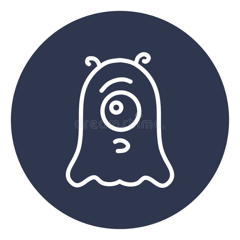 Weird small alien, icon stock vector. Illustration of alien - 261060264