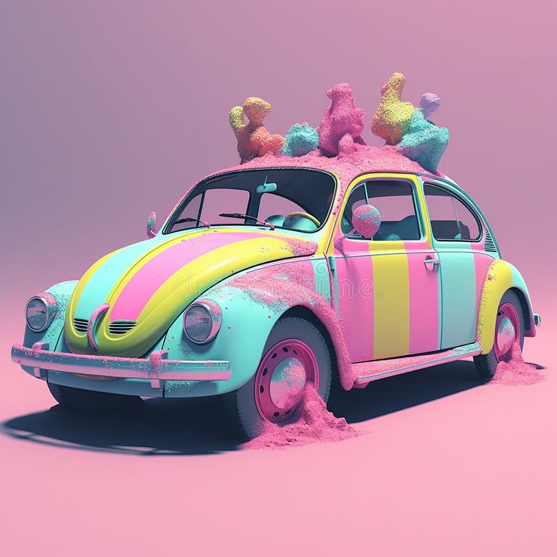 Weirdcore, Grunge, Automobile Scene. Created Using Ai Generative. Stock ...