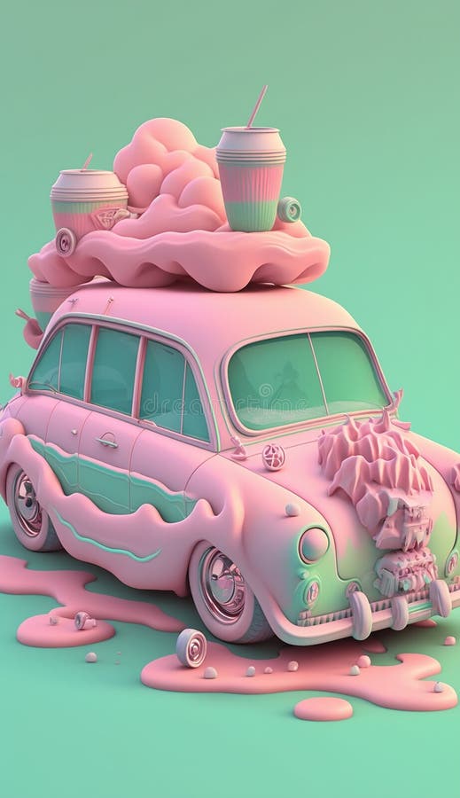 Weirdcore, Grunge, Automobile Scene. Created Using Ai Generative. Stock ...