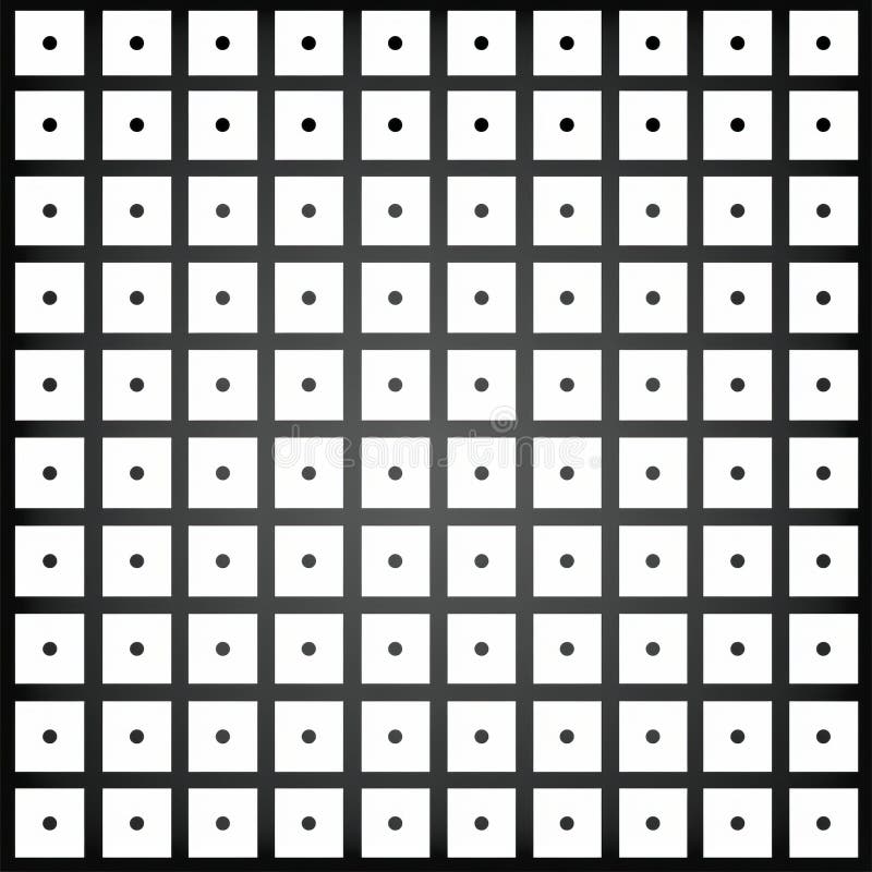 Weirdcore-inspired Black and White Dotted Grid Art Stock Illustration ...