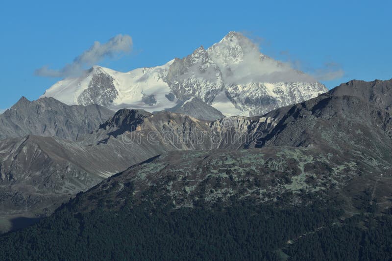 Weisshorn stock photo. Image of snow, glaciers, evening - 16012118