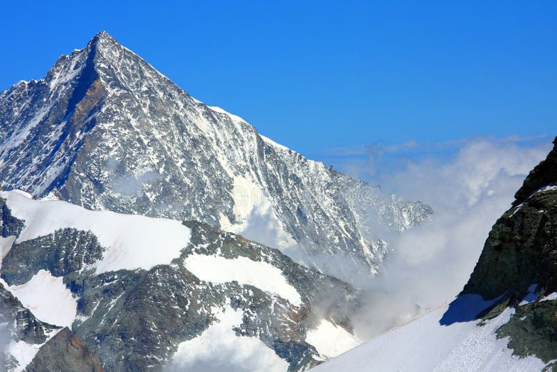 Weisshorn stock image. Image of weisshorn, snow, switzerland - 7654963
