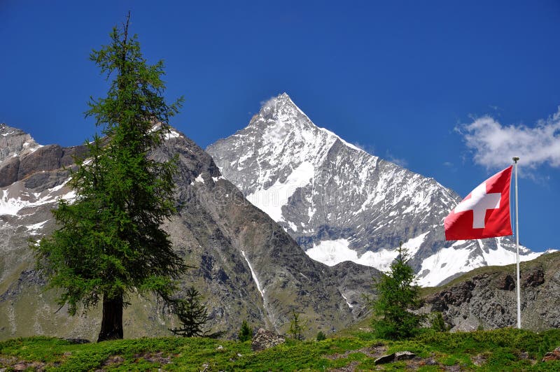 Weisshorn - Swiss alps stock photo. Image of snow, european - 17417084