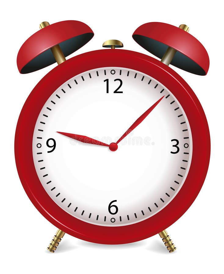 Klassieke wekker vector illustratie. Illustratie bestaande uit ringing ...