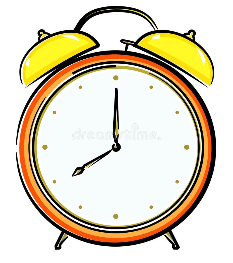 Wekker (Vector) vector illustratie. Illustration of aftelprocedure ...