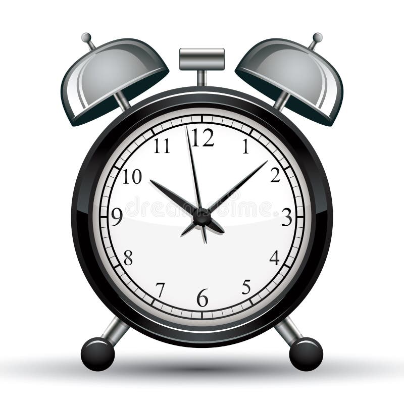 Wekker vectorillustratie vector illustratie. Illustration of knoop ...