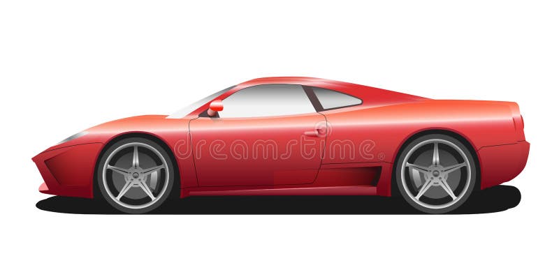 Wektorowa Sportowy Samochód Ilustracja Ilustracja Wektor - Ilustracja ...