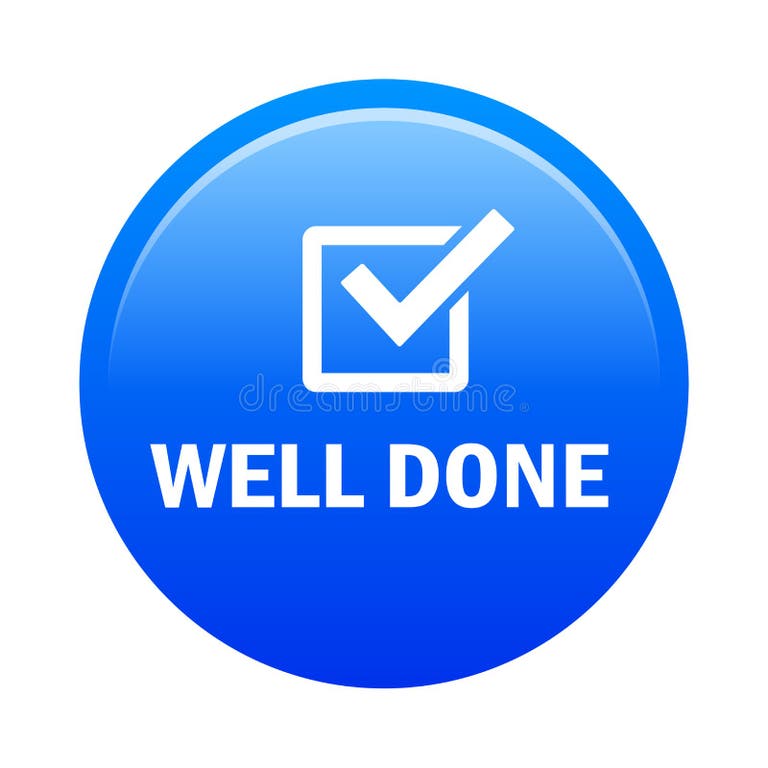 Job Well Done Icon Blue Vector Stock Illustrations – 94 Job Well Done ...