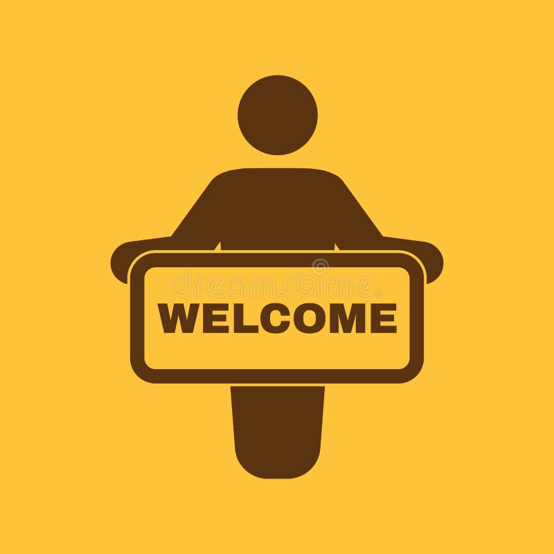 The Welcom Icon. Invite Symbol Stock Illustration - Illustration of ...