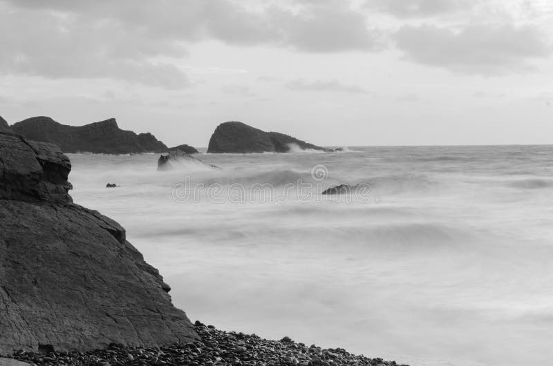 Welcombe Mouth Bay sunset stock photo. Image of sunset - 78262880