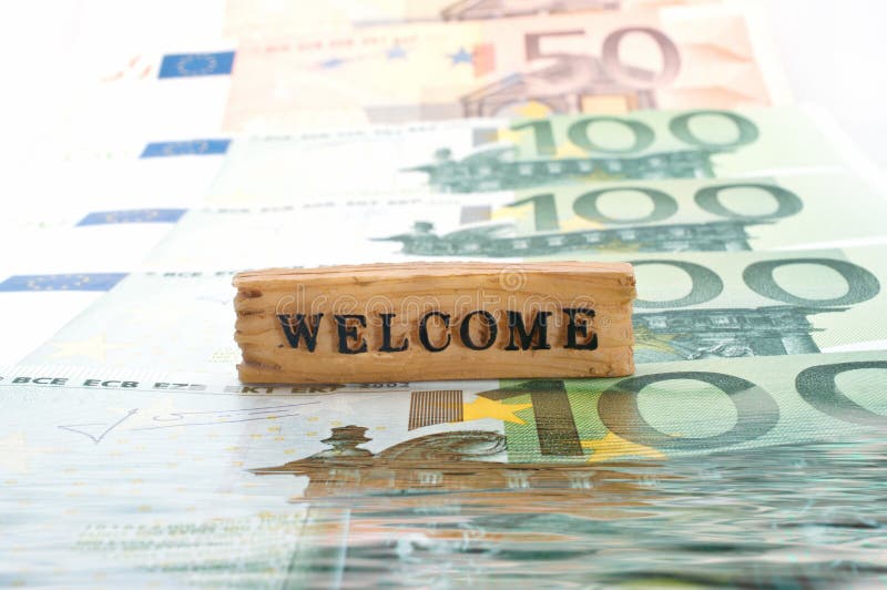 Welcome stock photo. Image of sign, vacations, money - 13276006