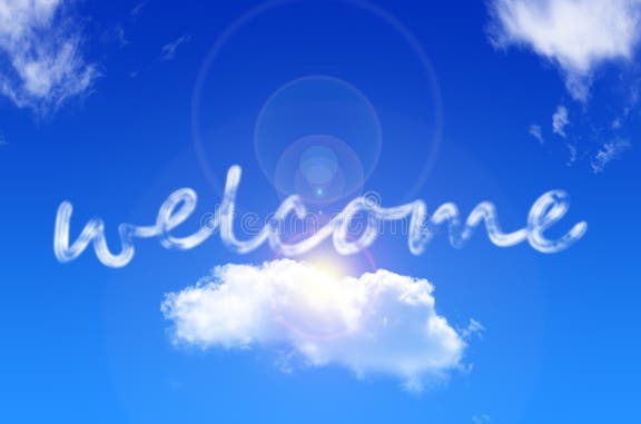 Welcome stock illustration. Illustration of cloud, promo - 21290201