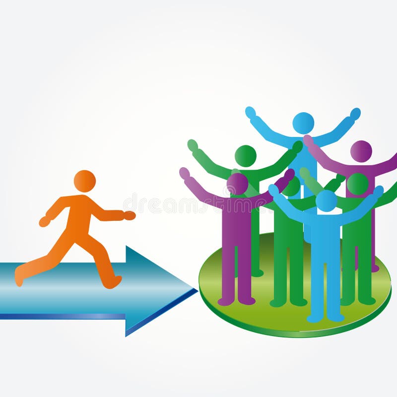 People Help Join Solve Bridge Puzzle Stock Vector - Illustration of ...