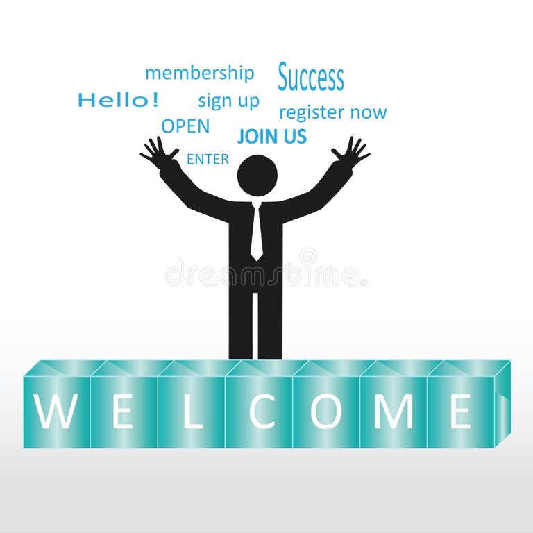 Stick Figure Welcome Stock Illustrations – 288 Stick Figure Welcome ...
