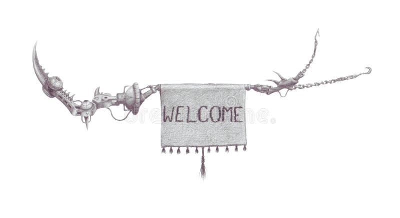 Welcome stock illustration. Illustration of mechanism - 24242340