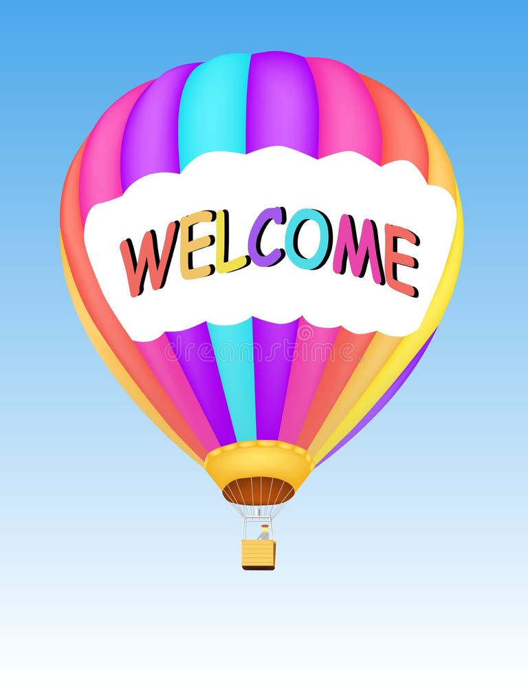 Welcome Balloon Sign Stock Illustrations – 1,286 Welcome Balloon Sign ...