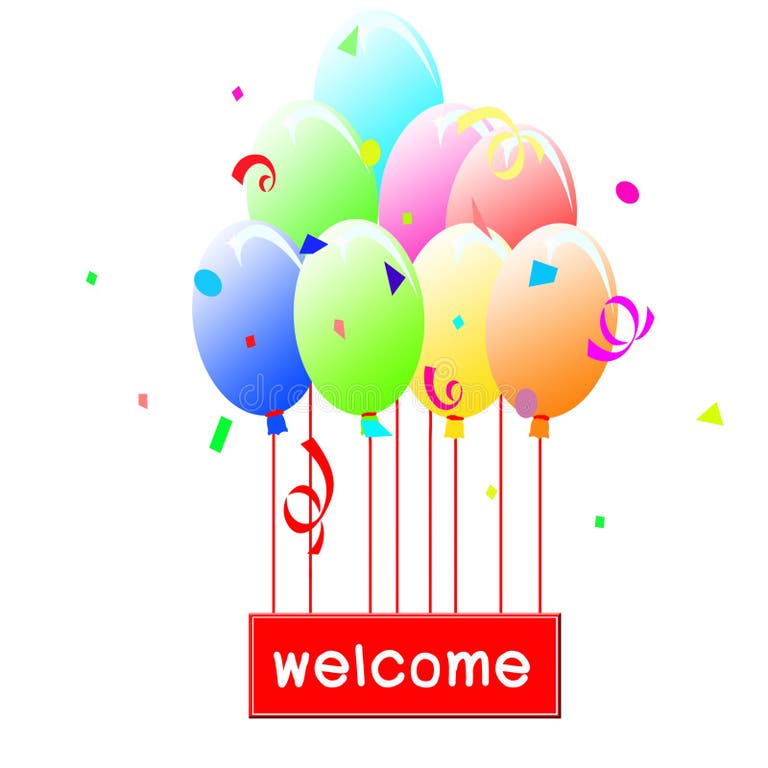Welcome Balloons Stock Illustrations – 3,998 Welcome Balloons Stock ...
