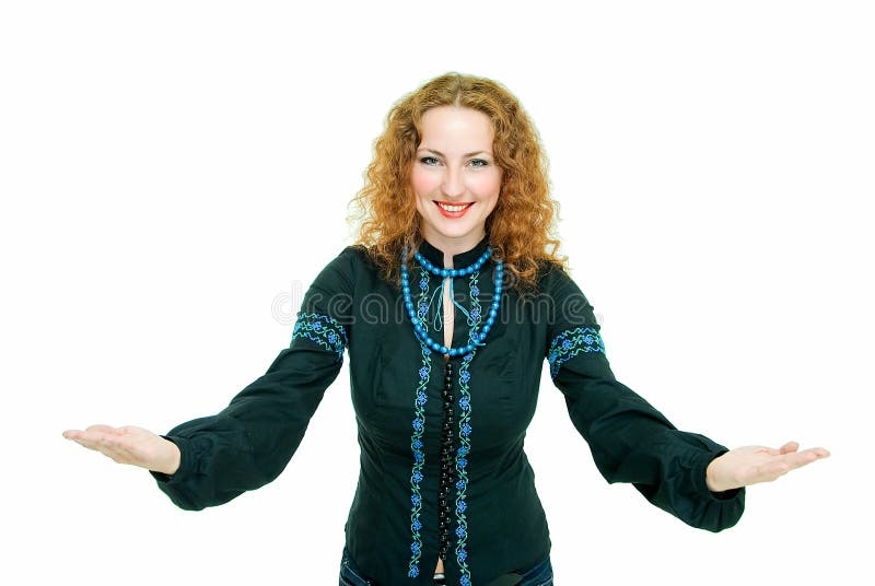 Welcome stock image. Image of costume, girl, expression - 8058385